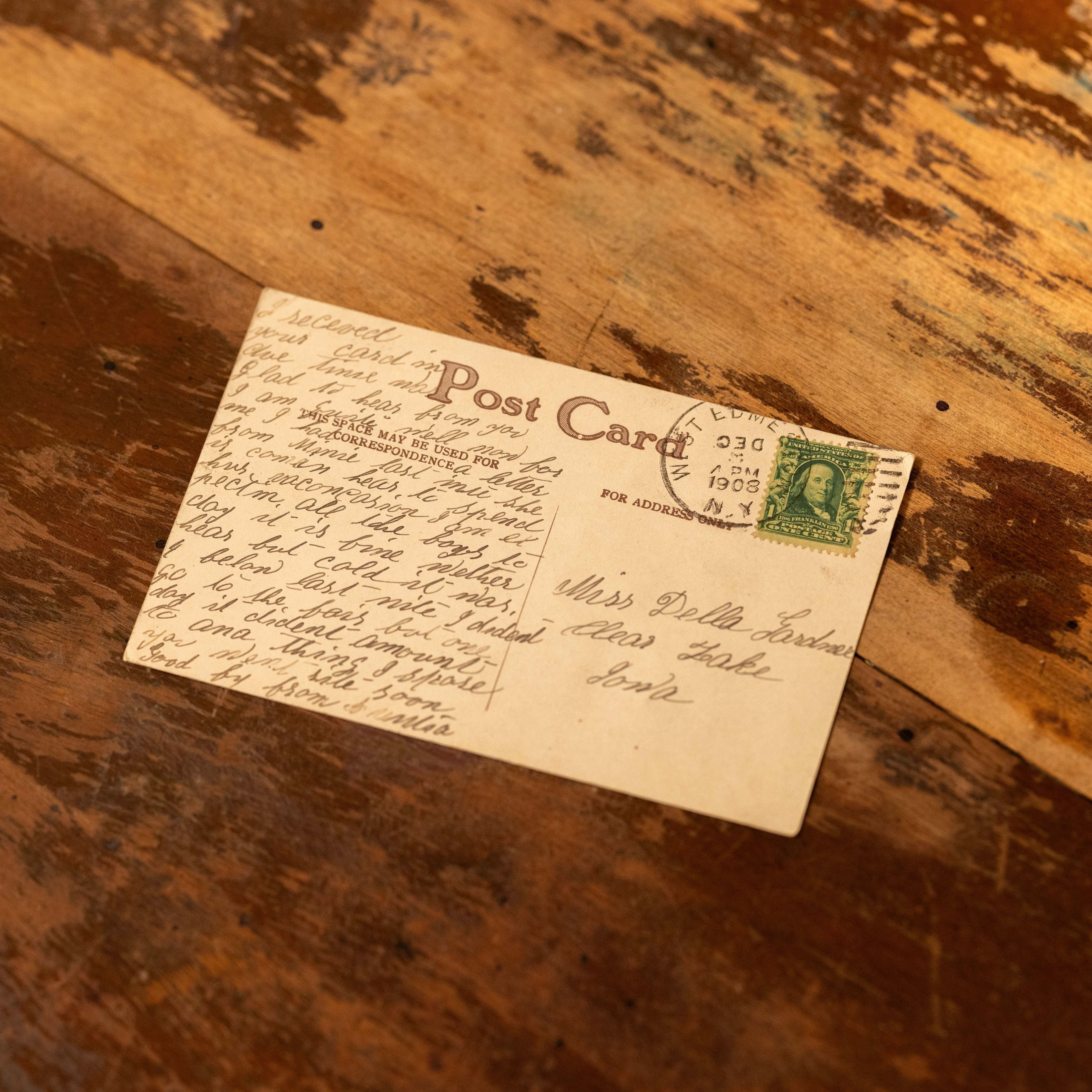 Antique American Postcards with Script – Novelbookstore.co