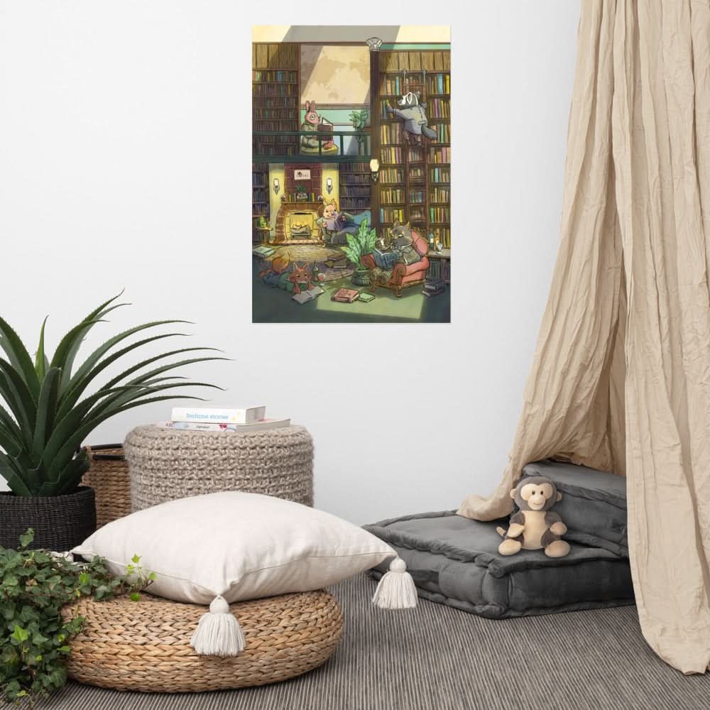 Critters Reading in Library Poster – Novelbookstore.co